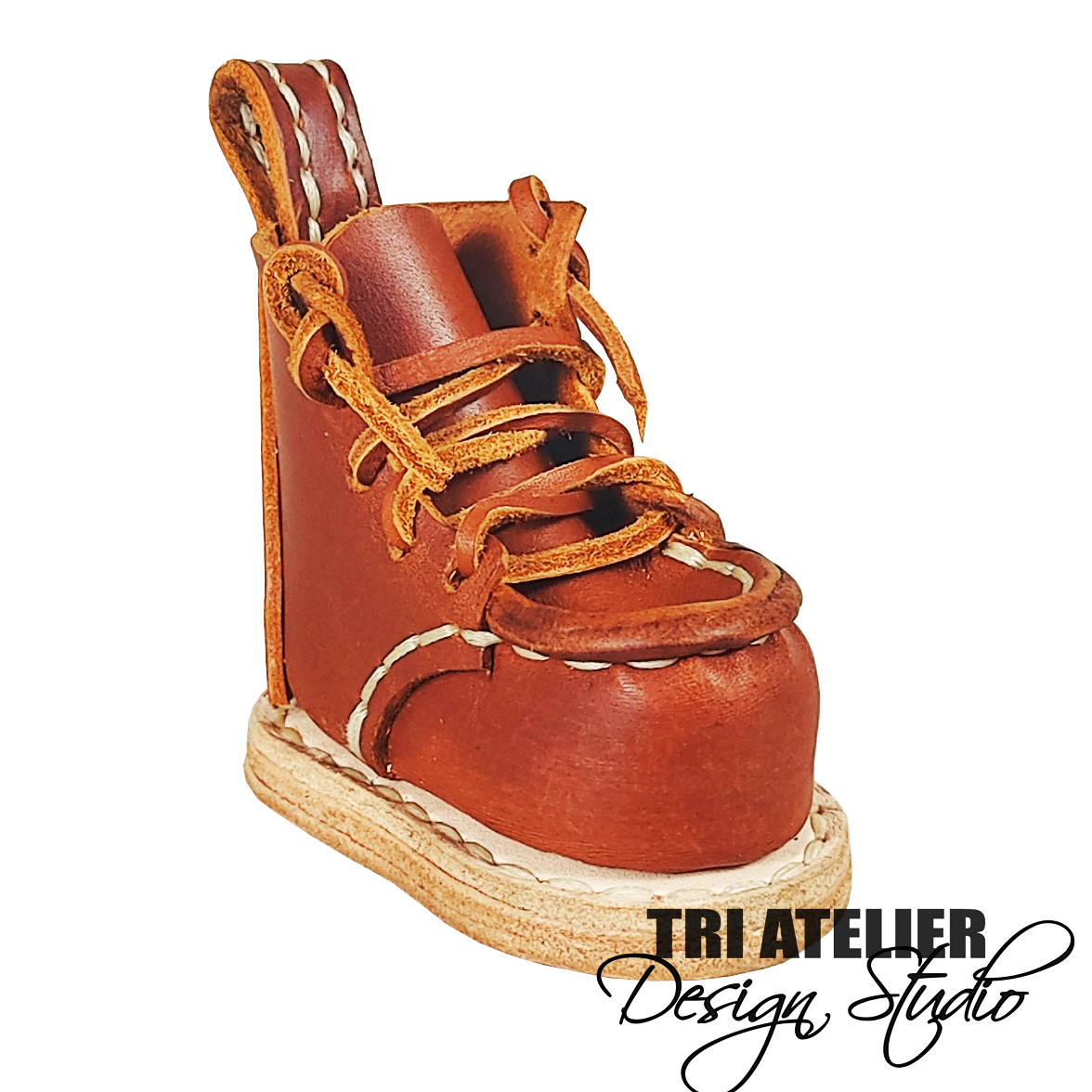 DIY leather keychain - Moc toe boots - Leather pattern - PDF Download ...