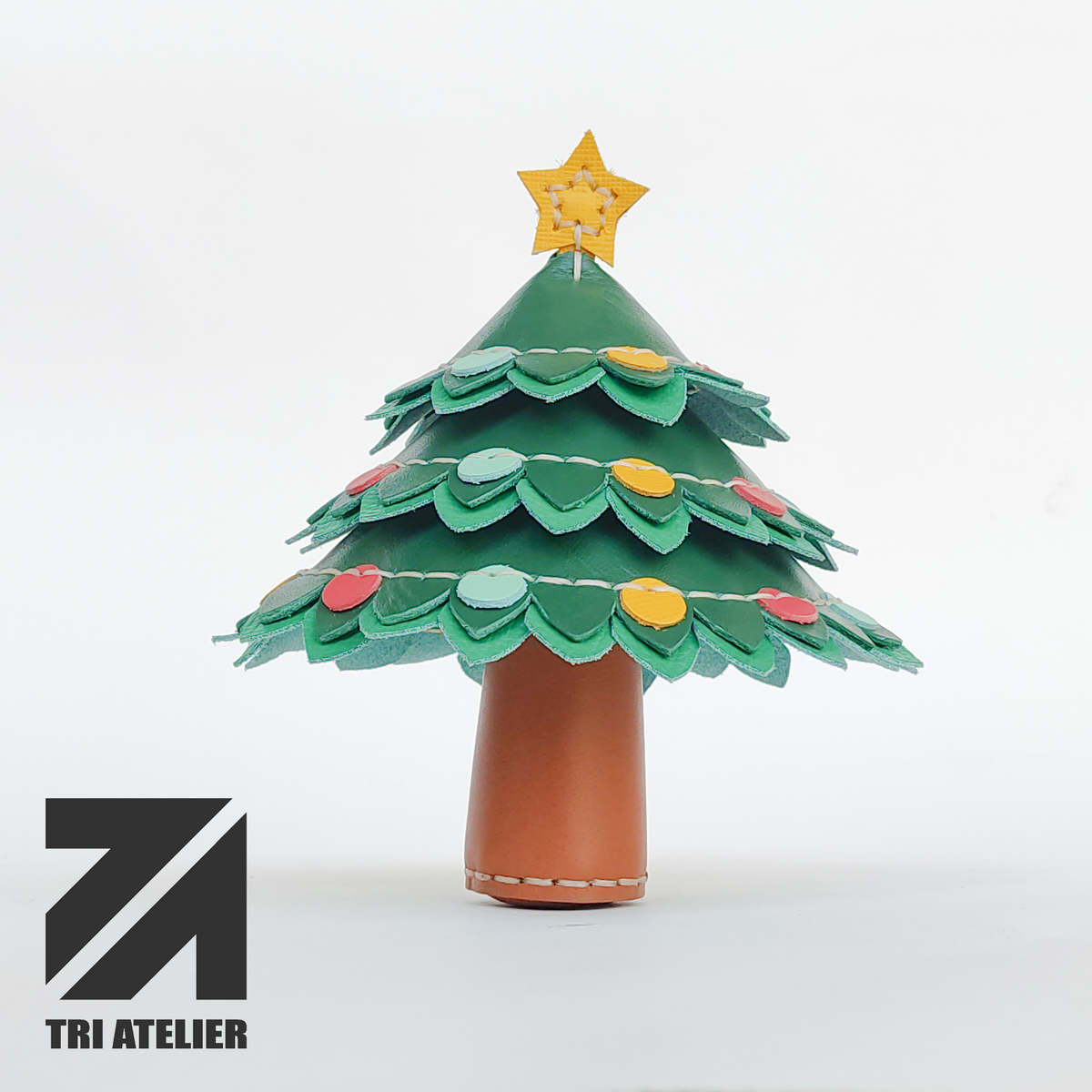 DIY leather Christmas decoration / pouch- Christmas tree decoration ...